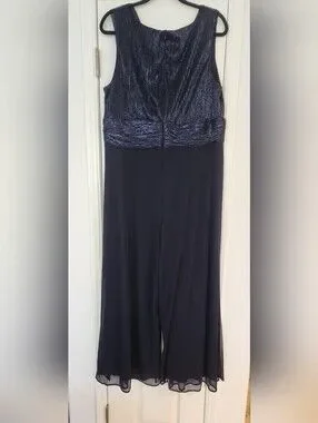Laura | Pants & Jumpsuits | Laura Navy Blue Sparkly Flowy Wide Leg ...